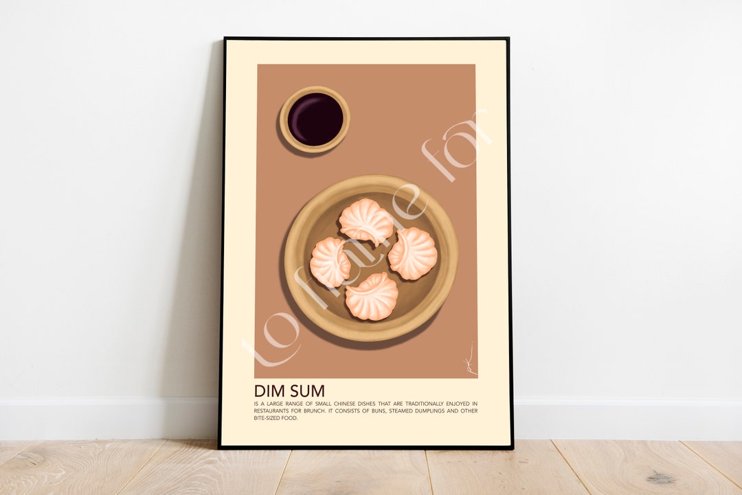 Food Poster | Dim Sum | Minimalistic Wall Art | Digital Print ...