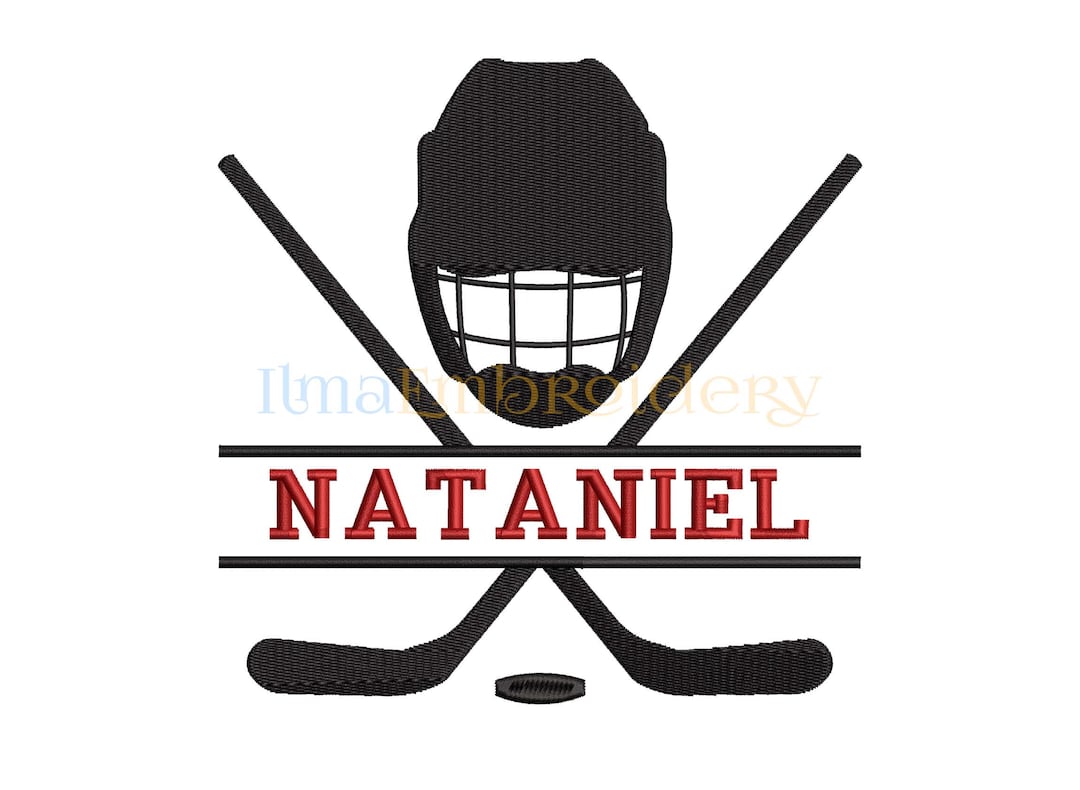 Split Name Hockey Embroidery Design, Hockey Embroidery Design, Sport ...