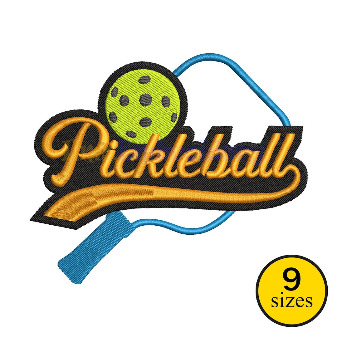 Pickleball Paddle Embroidery Design: Sport Machine Embroidery File ...