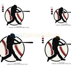 Baseball Embroidery Design, Baseball Players Embroidery Design, Sport ...