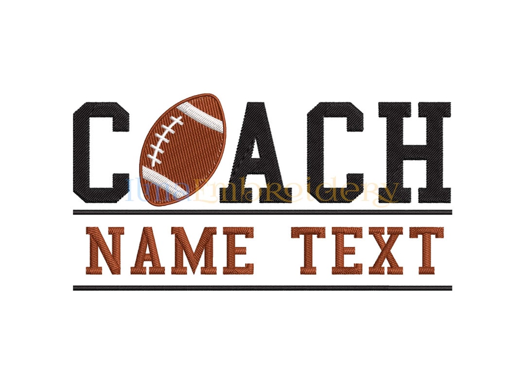 Coach American Football Embroidery Design: 4 Sizes (machine Embroidery ...