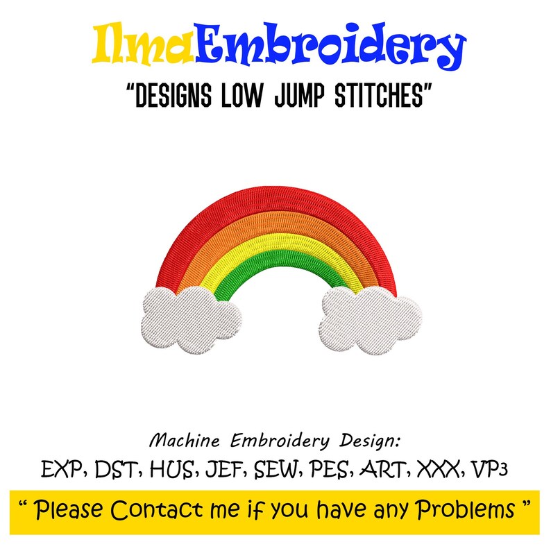 Rainbow Machine Embroidery Design: Colorful Pattern, 15 Sizes (instant ...
