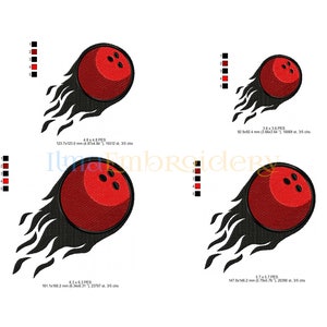 Bowling Embroidery Design, Bowling Ball Embroidery Design, Sport ...