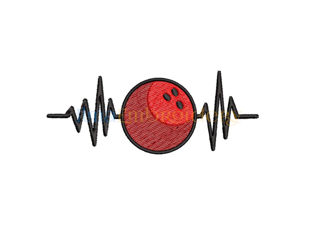 Bowling Embroidery Design, Bowling Ball Embroidery Design, Sport ...