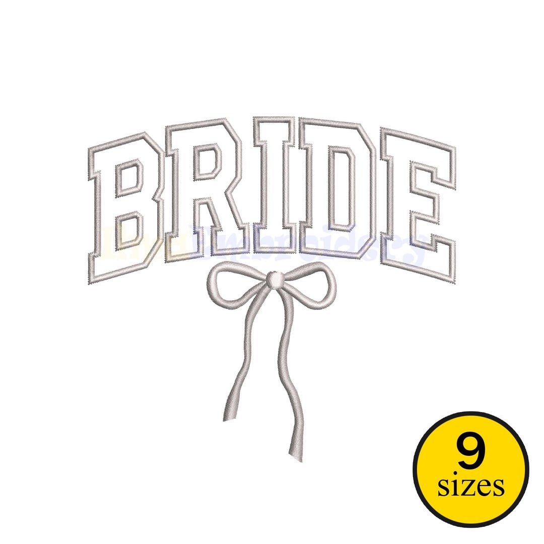 Bride Coquette Applique Embroidery Design – Wedding Bachelorette ...