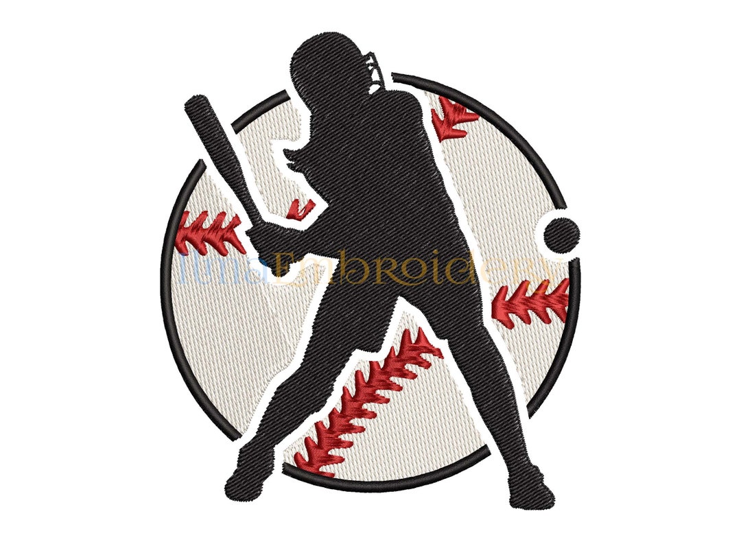 Baseball Embroidery Design, Baseball Players Embroidery Design, Sport ...