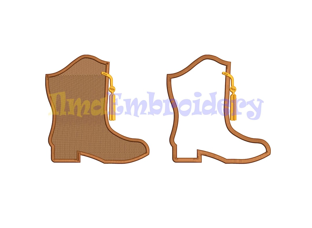 Drill Team Boot Applique Embroidery Design – Marching, Cheer, and Dance ...