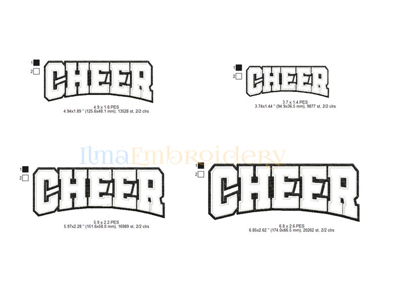 Cheer Embroidery Design: Cheerleader Monogram (instant Download) - Etsy