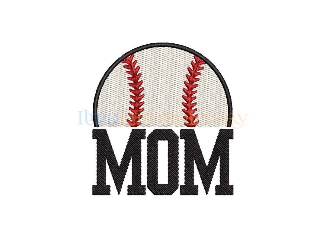 Baseball Mom Ball Embroidery Design, Baseball Mama Embroidery Design ...