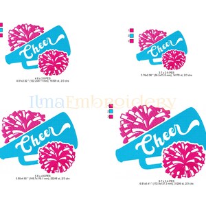 Cheer Pom Pom Megaphone Embroidery Design (4 Sizes) - Etsy