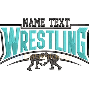 Wrestling Name Text Embroidery Design, 4 Sizes (pes, Vp3, Dst, Xxx, Jef ...
