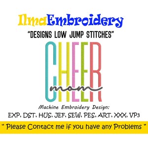 Cheer Mom Embroidery Design: Sport Embroidery (digital Download) - Etsy