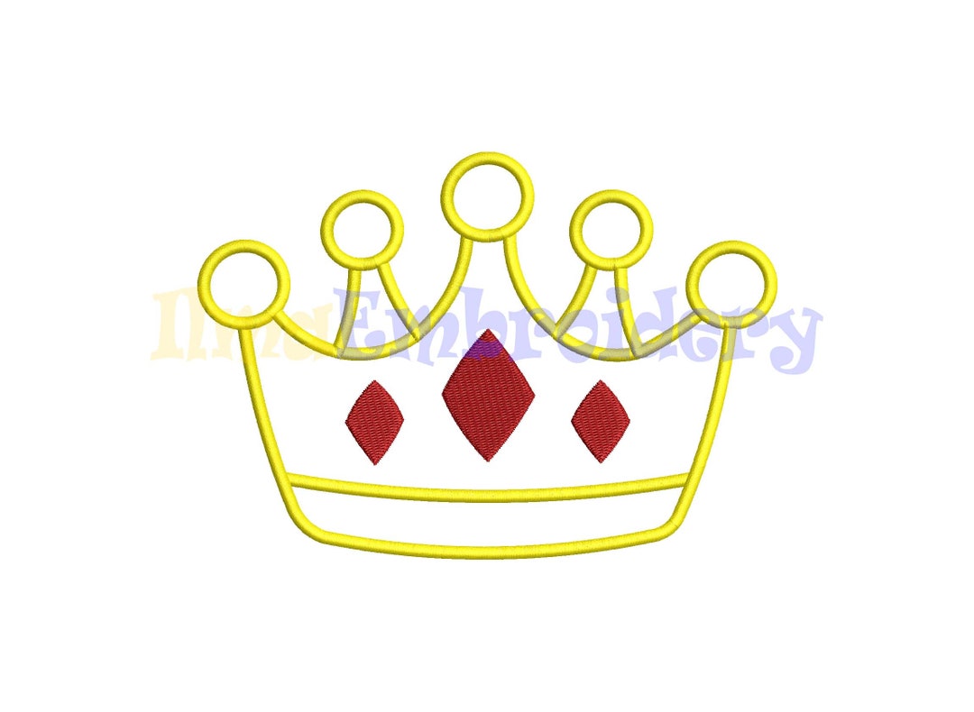 Crown Applique Embroidery Design, Crown Embroidery Design, Machine ...