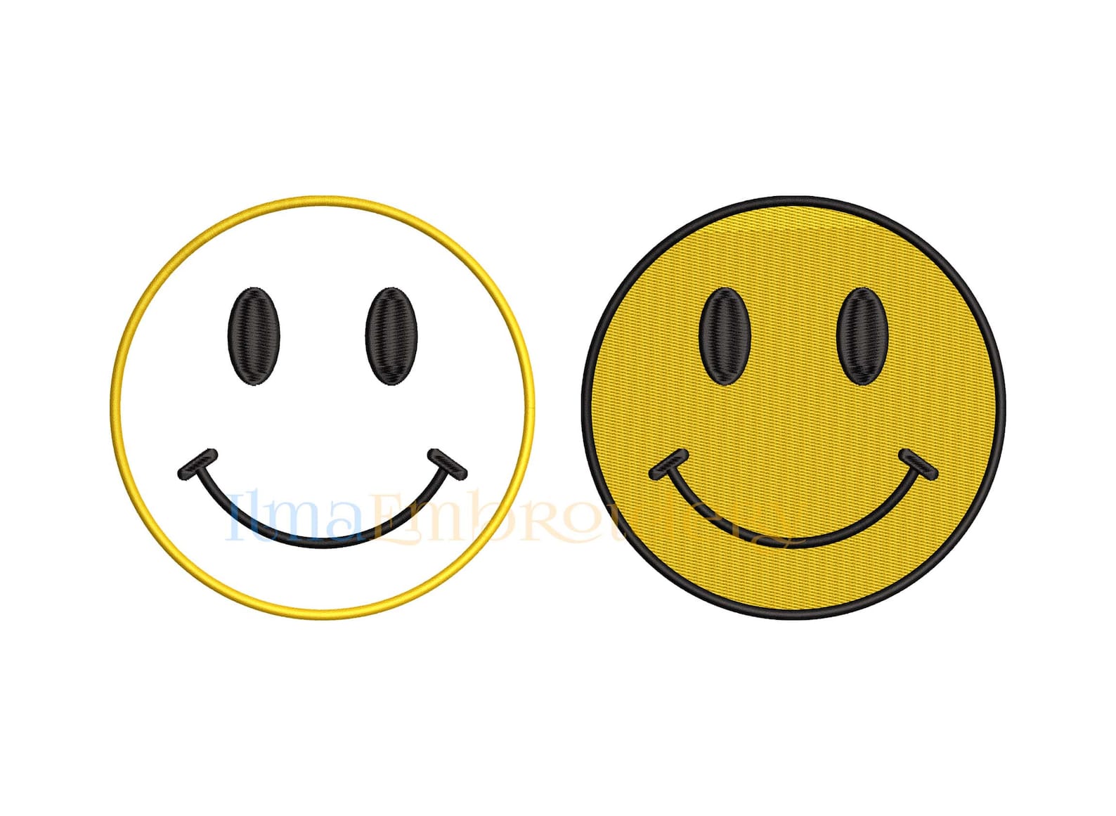 Smiley Embroidery Design, Machine Embroidery Design, 4 Sizes - Etsy