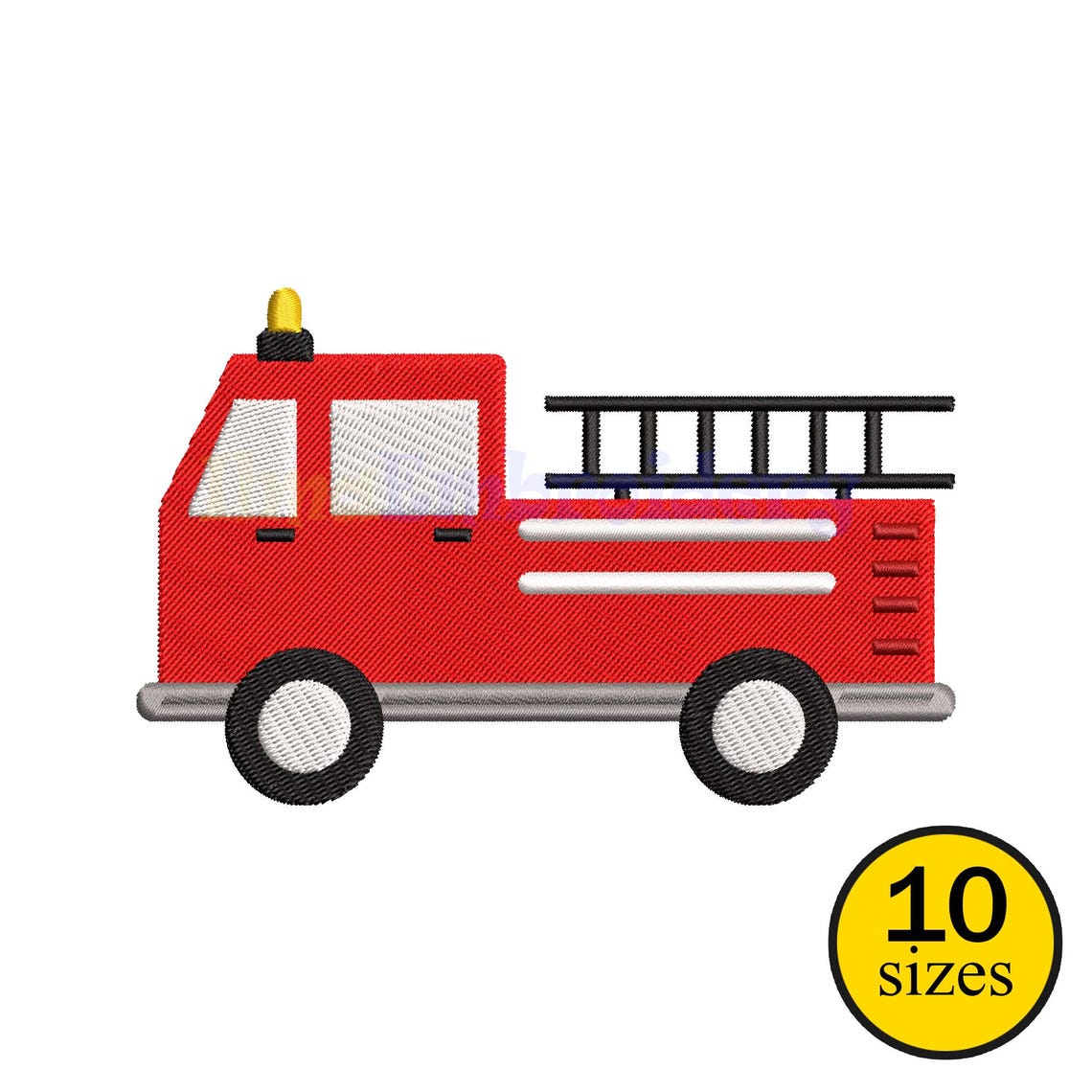 Fire Truck Embroidery Design, Vehicle Stitch File (digital Download) - Etsy