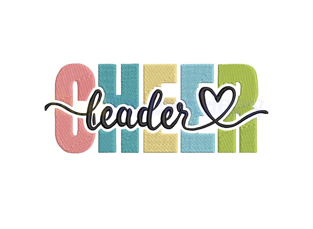 Cheer Leader Embroidery Design | Team Captain PES DST Files | Spirit ...