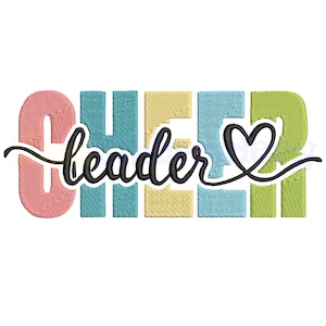 Cheer Leader Embroidery Design | Team Captain PES DST Files | Spirit ...