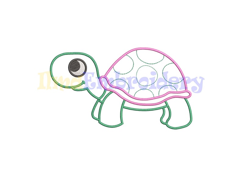 Cute Turtle Applique Embroidery Design, Turtle Embroidery Design ...