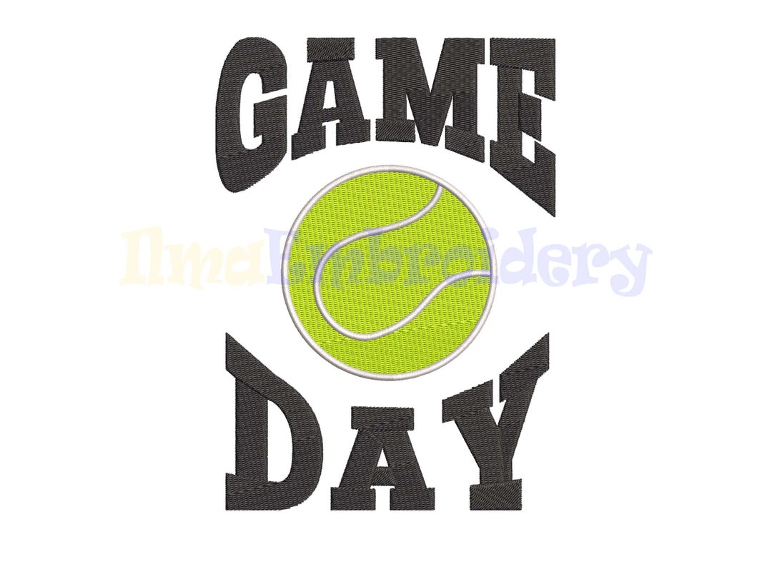 Game Day Tennis Embroidery Design, Tennis Embroidery Design, Tennis ...