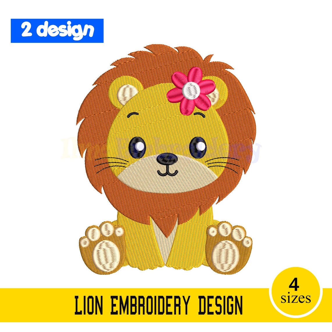 Lion Embroidery Design, Safari Animal (instant Download) - Etsy