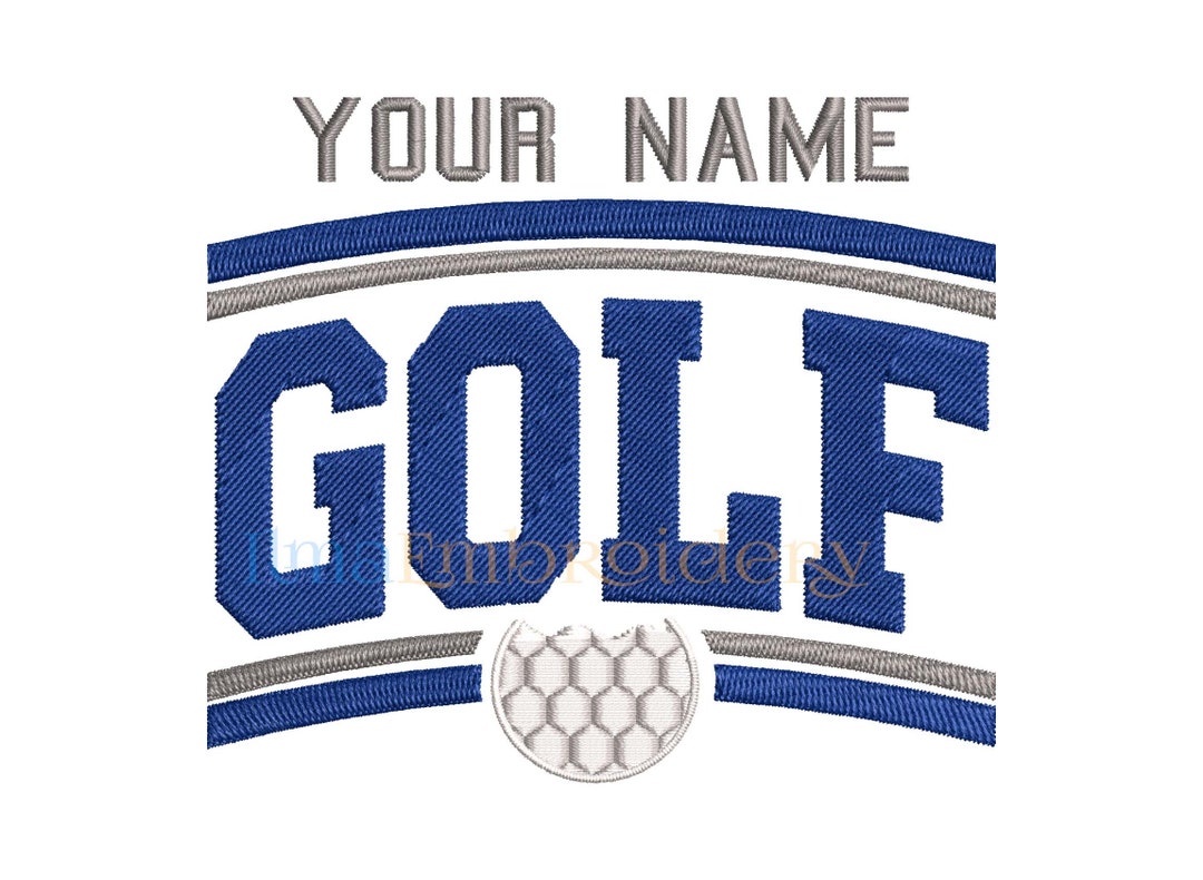 Split Name Golf Embroidery Design, Golf Embroidery Design, Sport ...