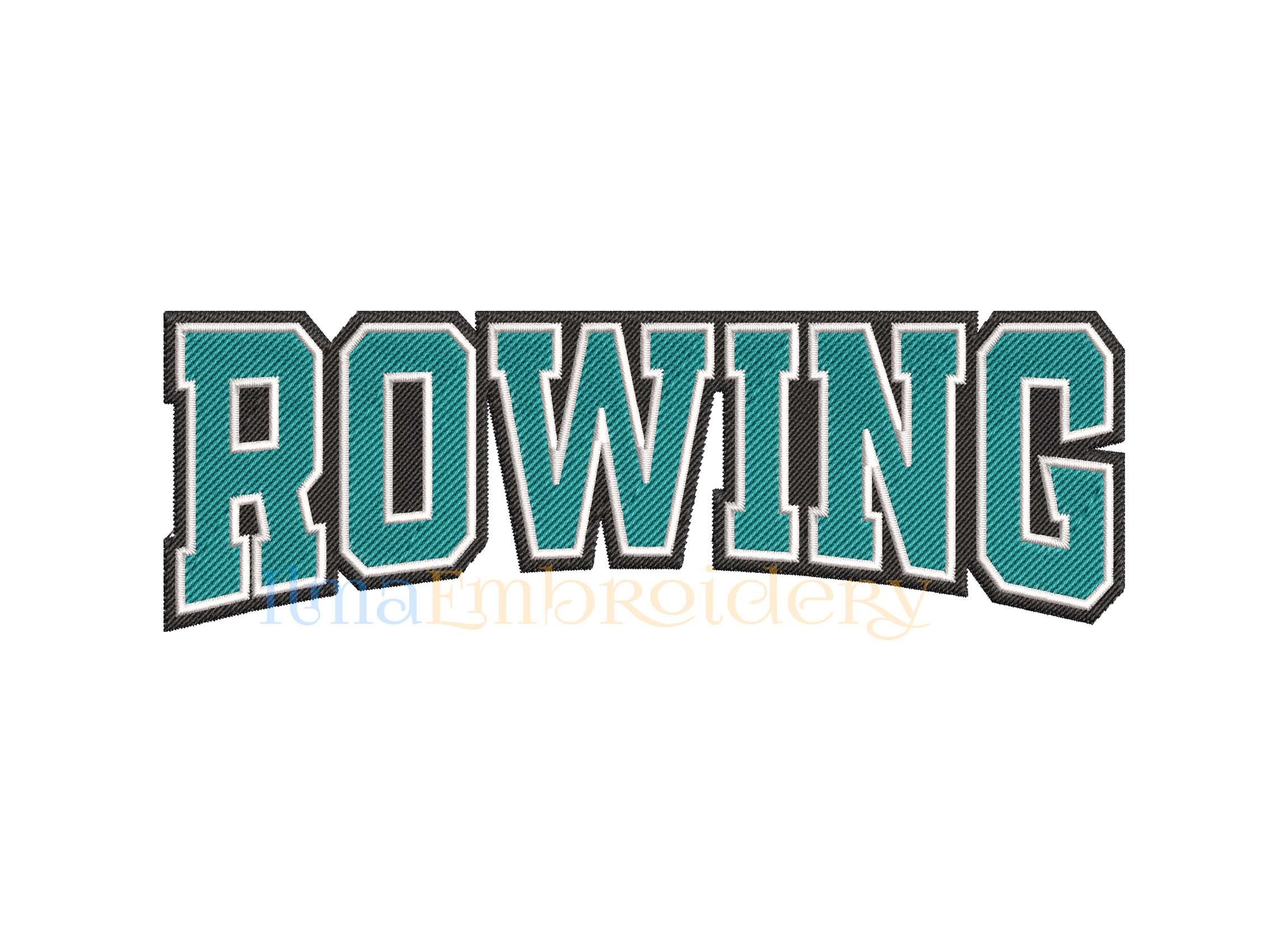 Rowing Embroidery Design Machine Embroidery File 4 Sizes - Etsy