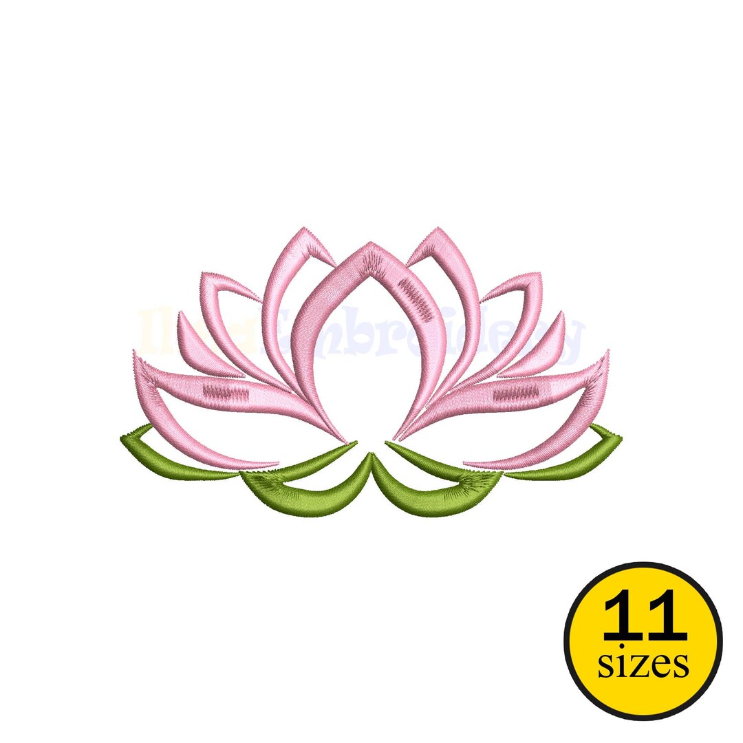 Lotus Flower Embroidery Design, Floral Zen Mandala Machine Embroidery ...