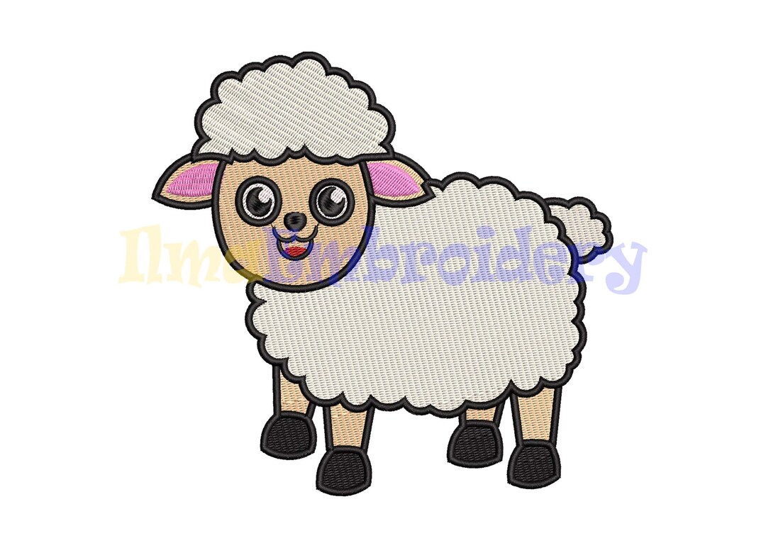 Cute Sheep Embroidery Design, Sheep Embroidery Design, Farm Embroidery ...