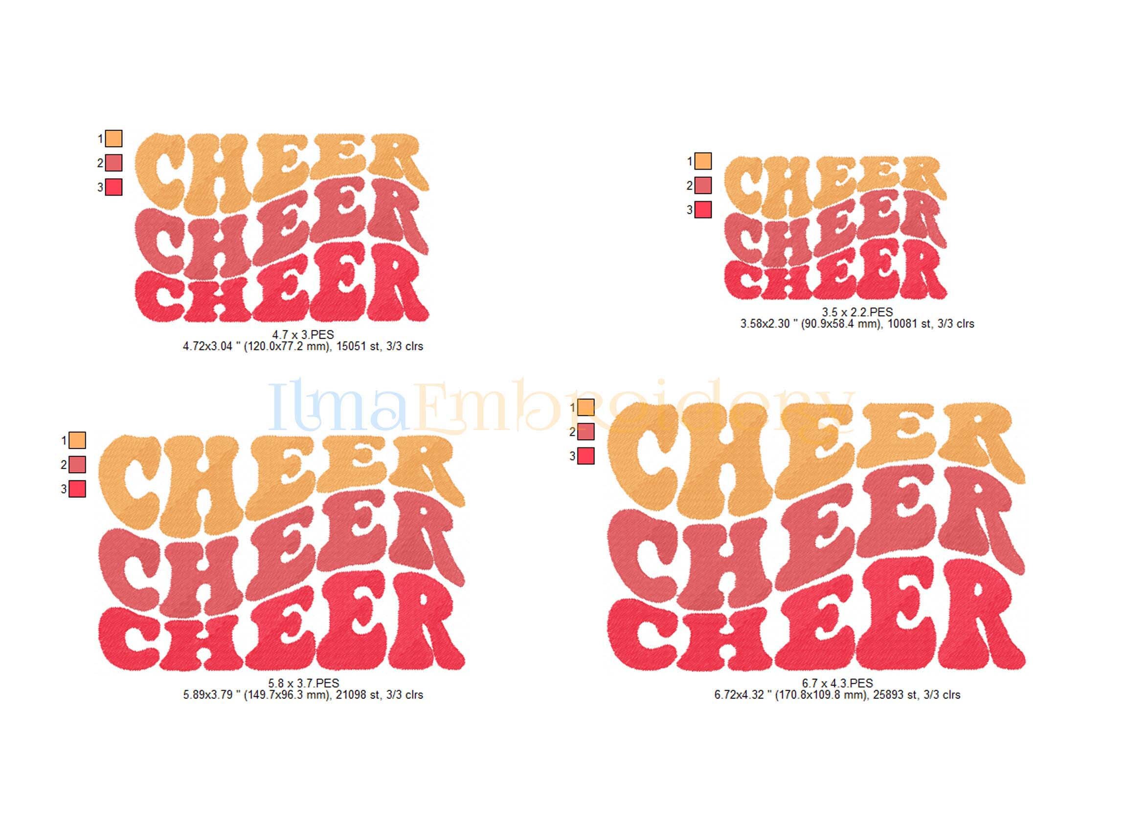 Cheer Embroidery Design Sport Embroidery Design Machine - Etsy