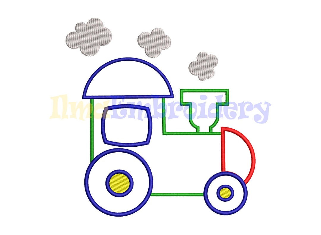 Toy Locomotive Applique Embroidery Design, Toy Locomotive Embroidery ...