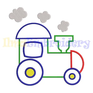 Toy Locomotive Applique Embroidery Design, Toy Locomotive Embroidery ...