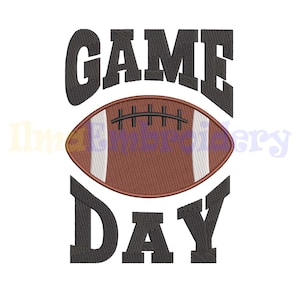 Game Day Football Embroidery Design: Sport Machine Embroidery (4 Sizes ...