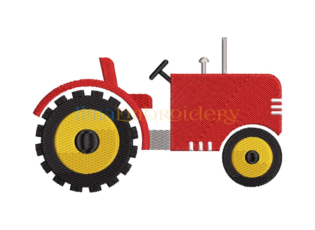 Vintage Tractor Embroidery Design, Tractor Embroidery Design, Farm ...
