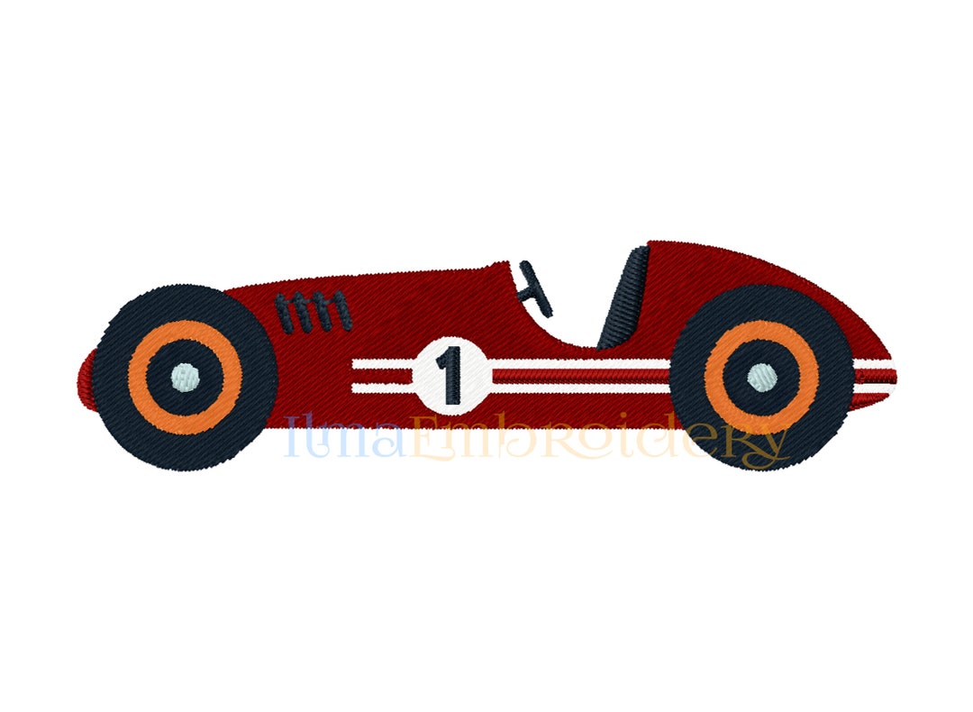 Sport Car Embroidery Design: Racing Vehicle, 5 Sizes (digital Download ...