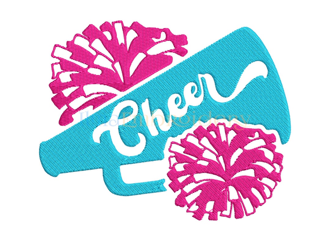 Cheer Pom Pom Megaphone Embroidery Design (4 Sizes) - Etsy