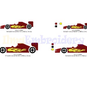 Race Car Embroidery Design, Car Embroidery Design, Vehicle Embroidery ...