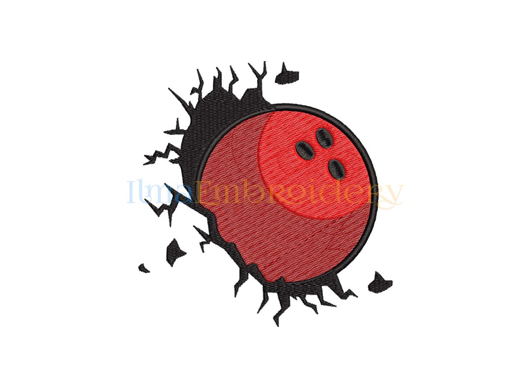 Bowling Embroidery Design, Bowling Ball Embroidery Design, Sport ...