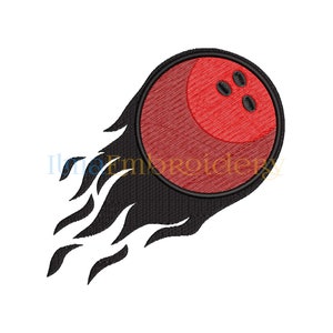 Bowling Embroidery Design, Bowling Ball Embroidery Design, Sport ...