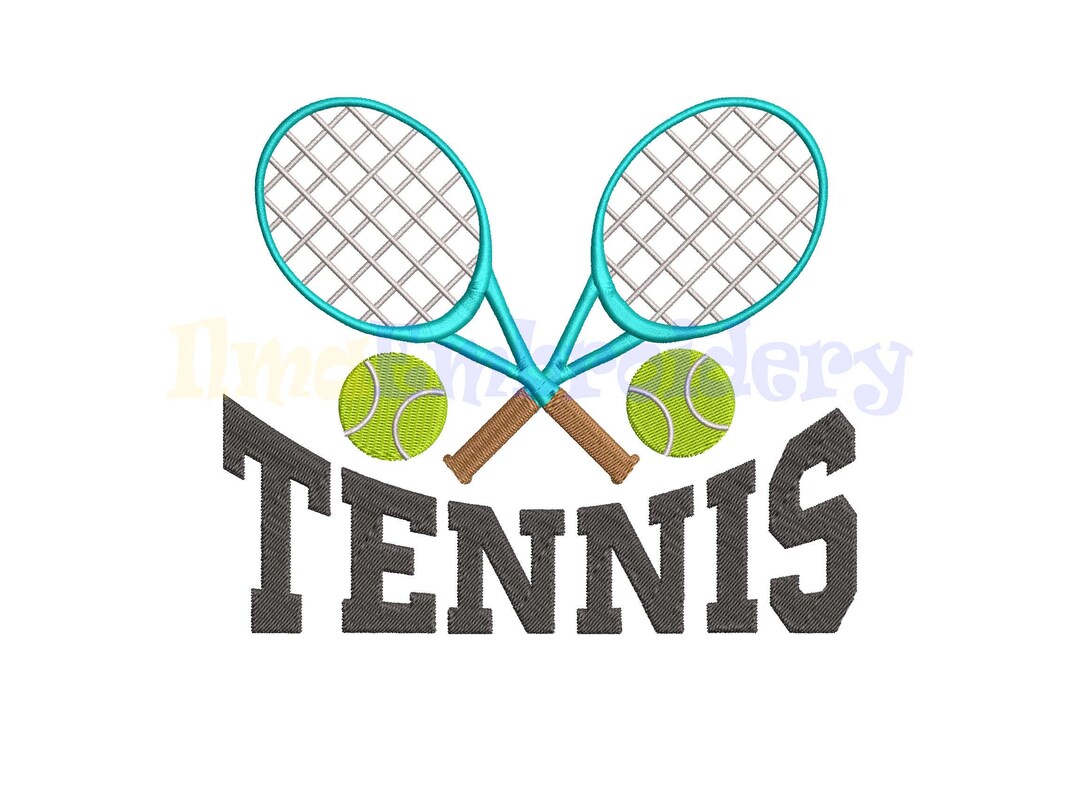 Tennis Rackets Embroidery Design | Sports PES DST Files | Racket & Ball ...