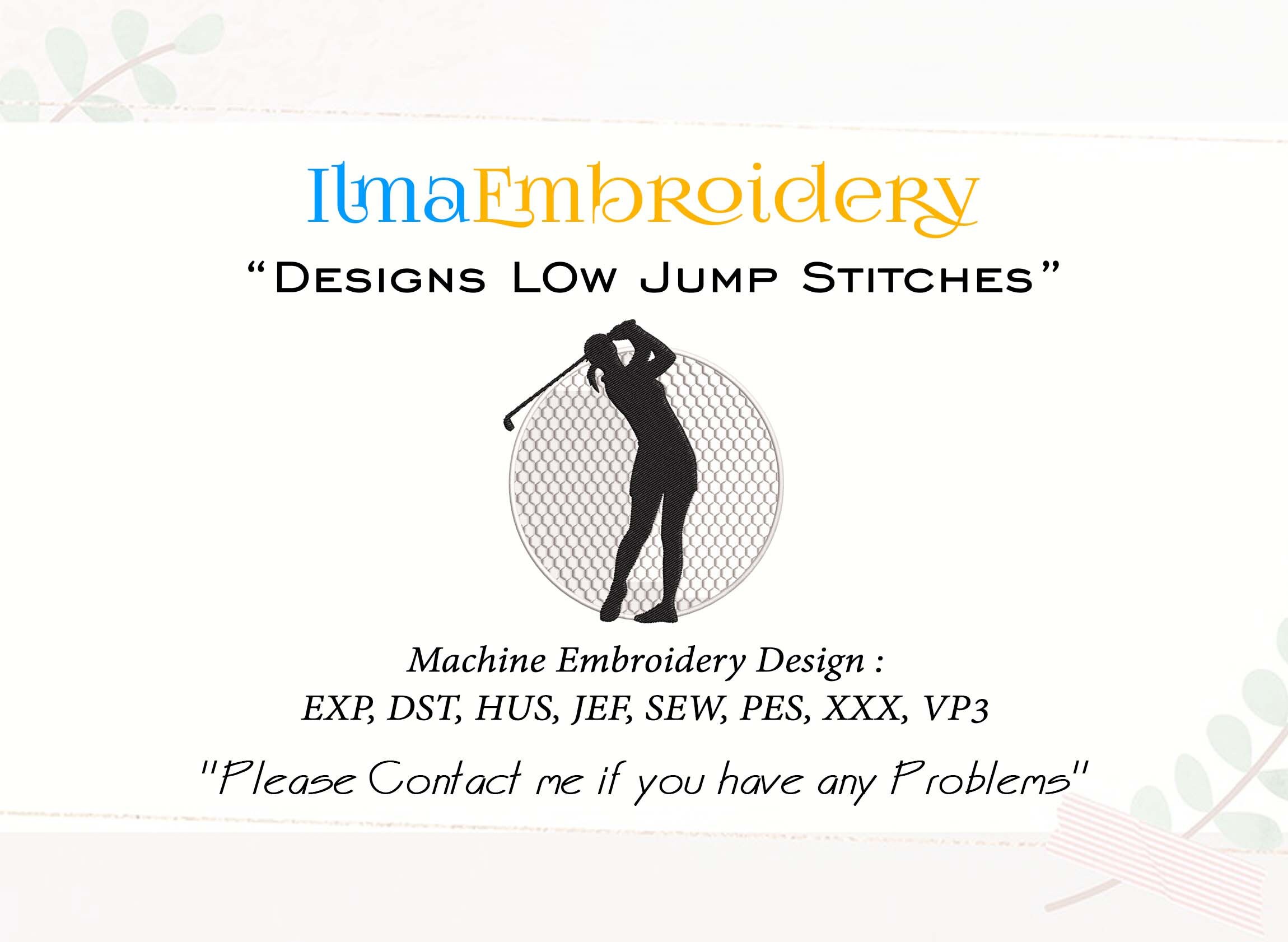 Golf Girl Embroidery Design Golf Embroidery Design Sport - Etsy