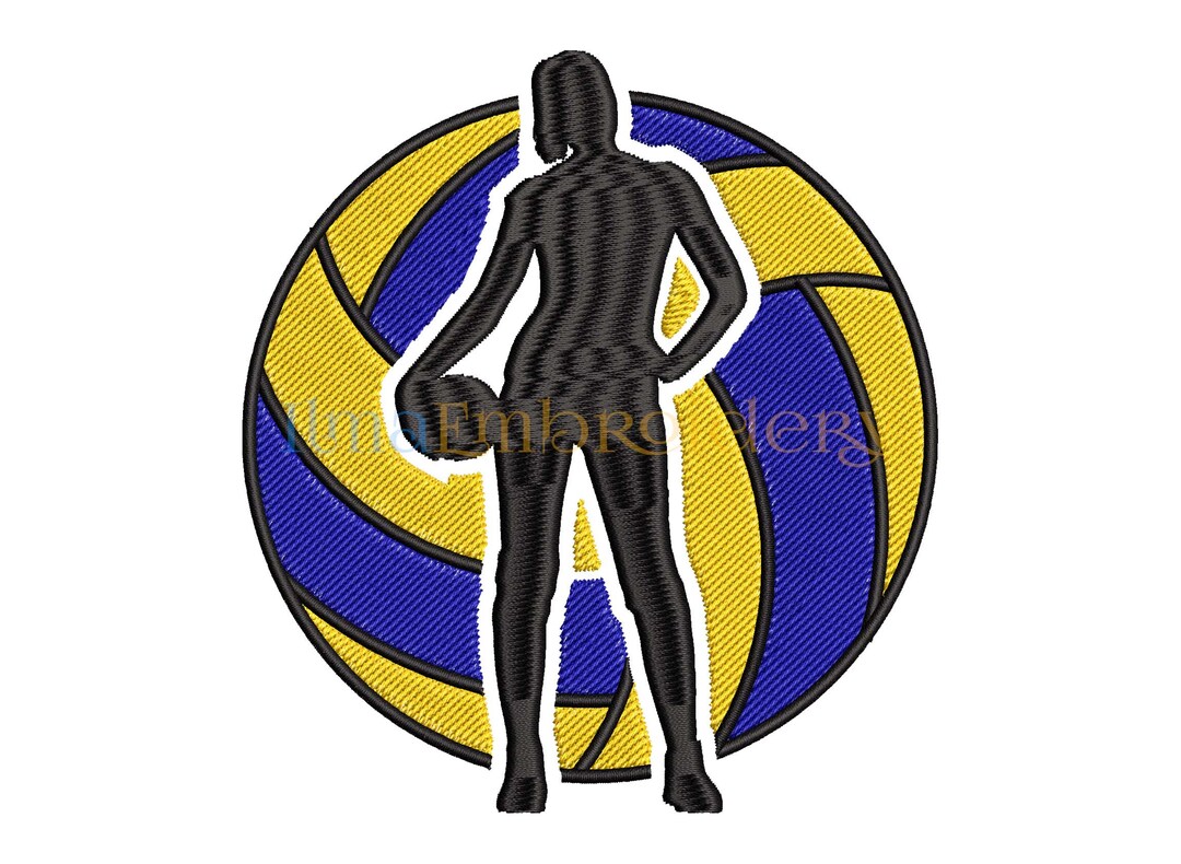 Volleyball Girl Embroidery Design: Sport Machine File (4 Sizes) - Etsy