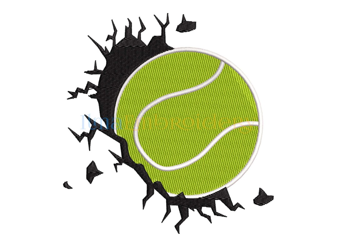 Tennis Ball Embroidery Design: Sport Embroidery (4 Sizes) - Etsy