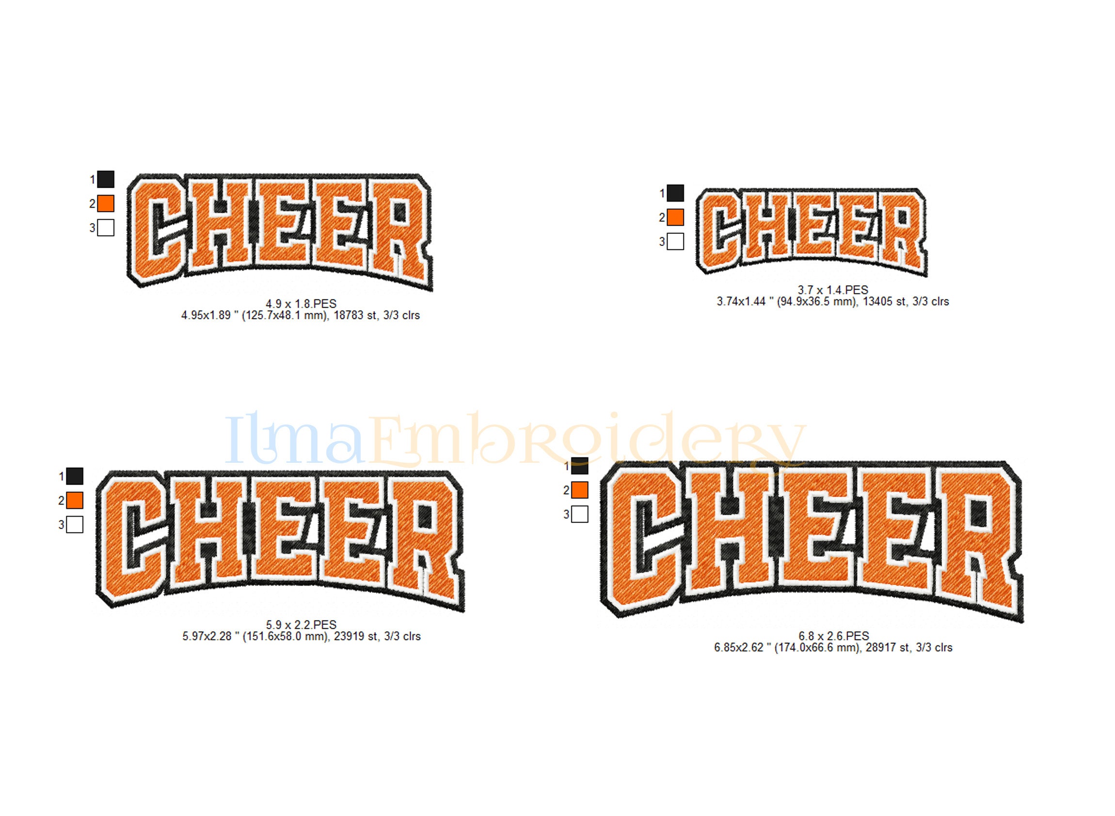 Cheer Embroidery Design: Cheerleader Monogram (instant Download) - Etsy