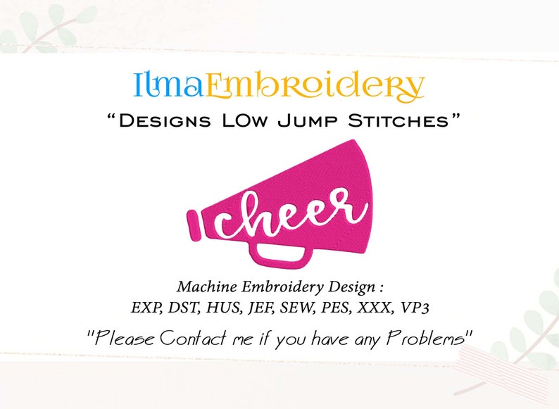 Cheer Megaphone Embroidery Design: Sport Design (4 Sizes) (instant ...
