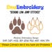 Paw Applique Embroidery Design: Dog Cat Paw Print Stitch File (instant ...