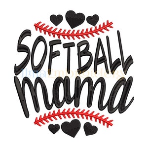 Softball Mama Embroidery Design: Game Day Stitch File (digital Download ...