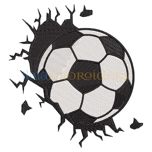 Soccer Ball Embroidery Design, Soccer Embroidery Design, Sport ...