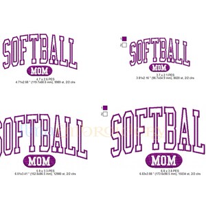 Softball Mom Embroidery Design, Sport Design (4 Sizes) - Etsy