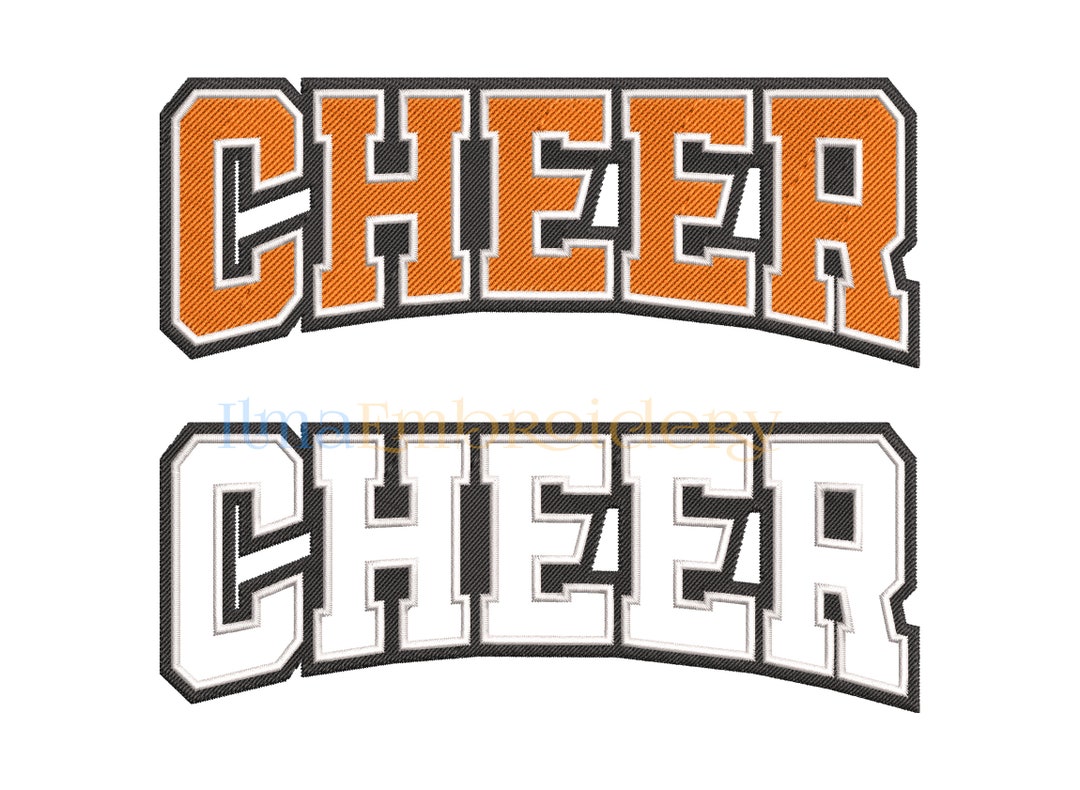 Cheer Embroidery Design, Cheerleader Embroidery Design, Cheerleader ...