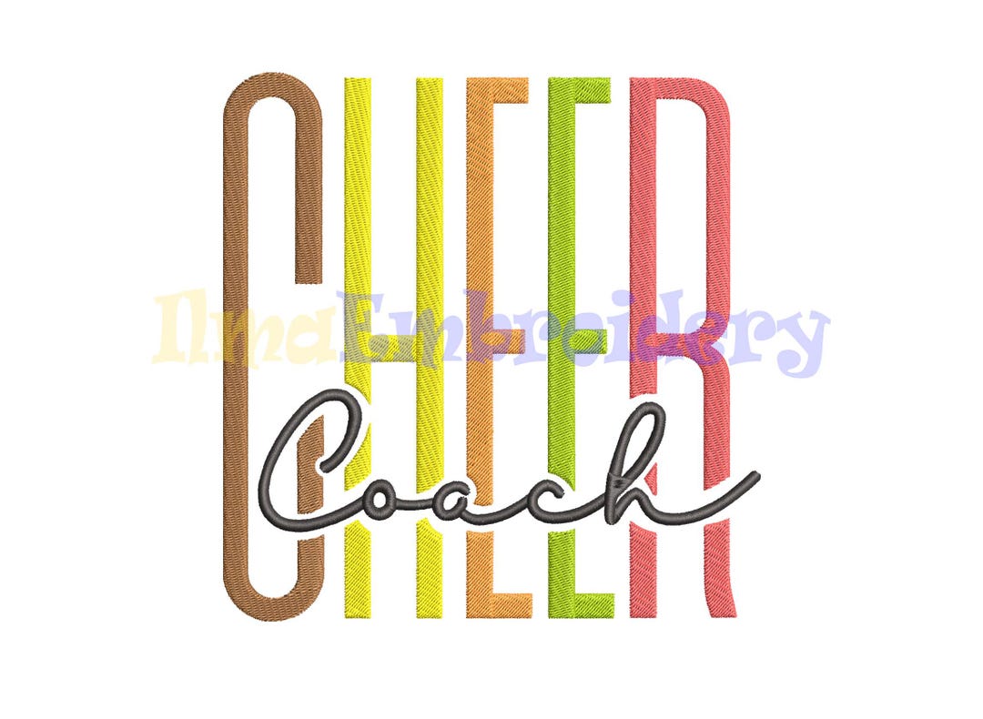Cheer Coach Embroidery Design: Sport Embroidery (4 Sizes) (instant ...